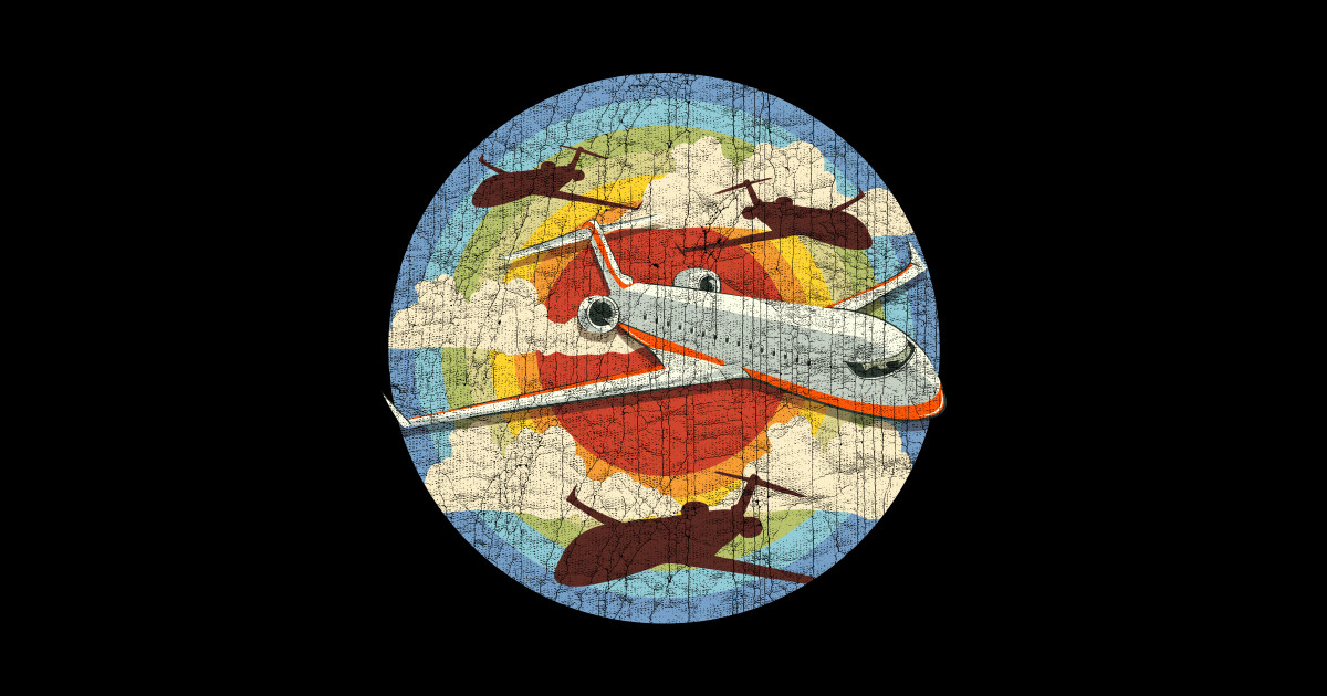 Retro Airplane Pilot Flying Vintage Aviation - Retro Airplane Pilot ...