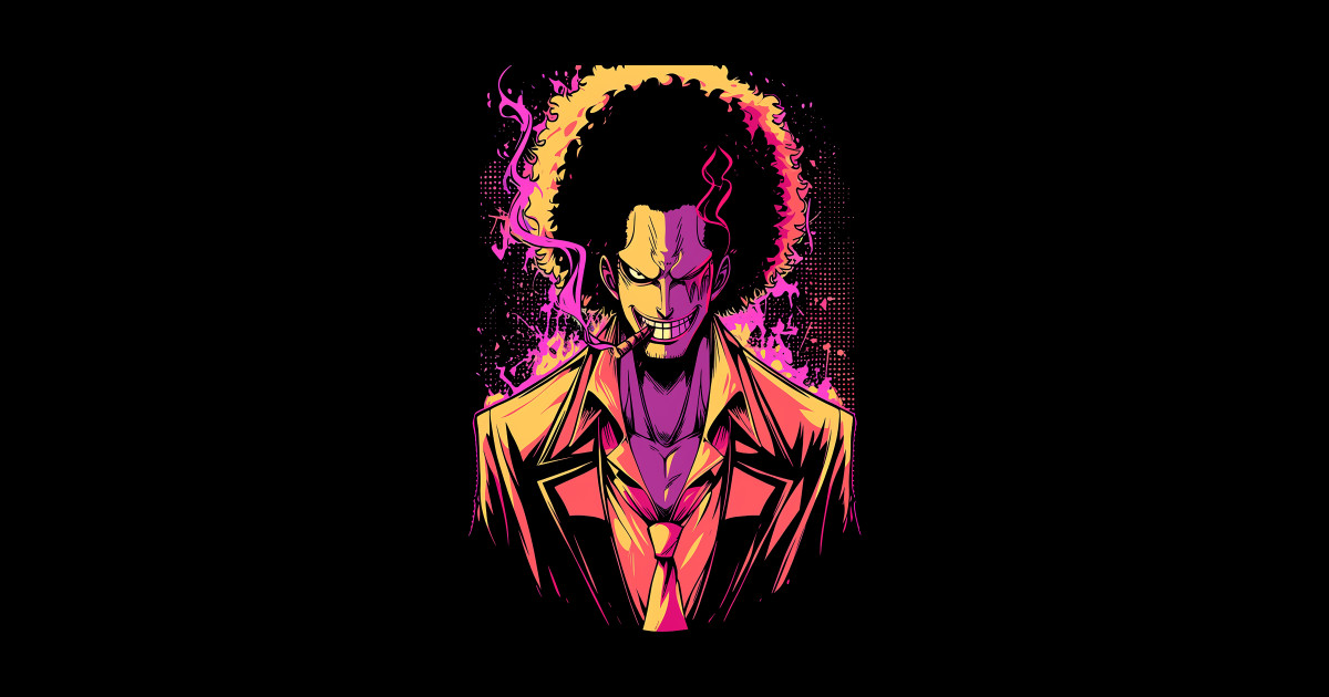 Brook One Piece Fan Art, Soul King Skeleton Musician with Afro and Cane ...