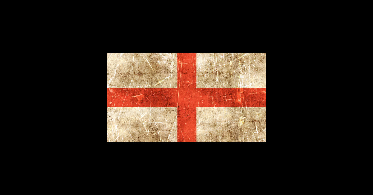 Vintage Aged and Scratched English Flag - English Flag - Sticker ...
