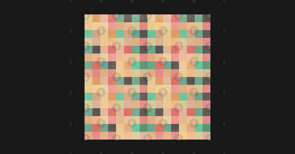 Mod Distressed Square Pattern - Mid Mod - T-Shirt | TeePublic