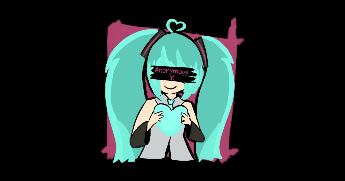 Anonymous M / Hatsune Miku - Hatsune Miku - Sticker | TeePublic