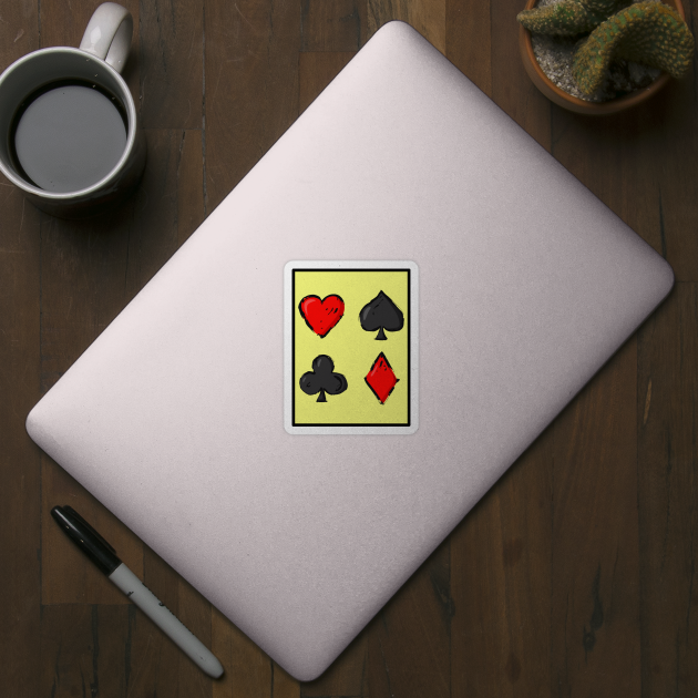 Lucky Playing Card - Lucky - Sticker | TeePublic
