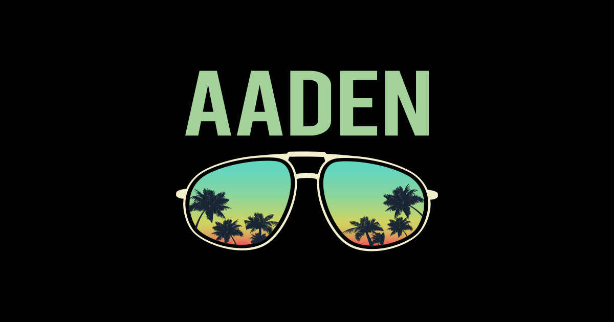 Cool Glasses - Aaden Name - Aaden - Sticker | TeePublic