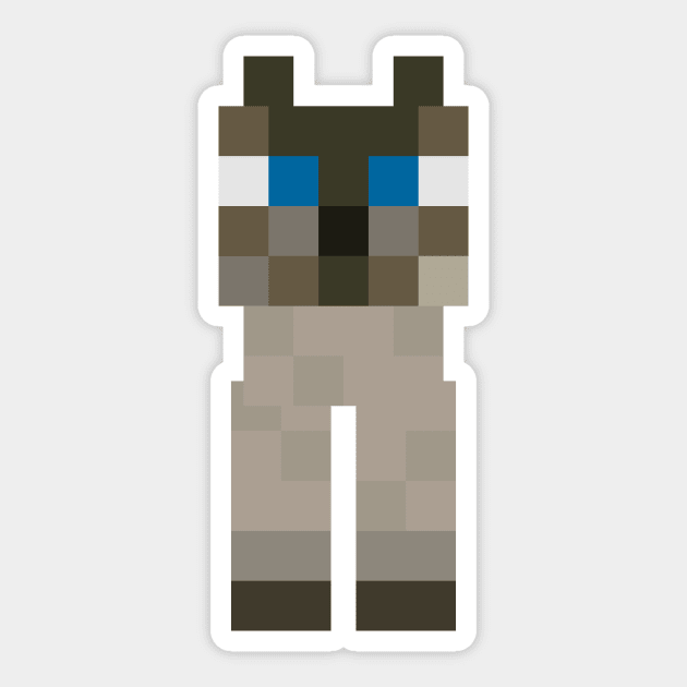 Minecraft Siamese Cat - Minecraft Cat - Sticker | TeePublic