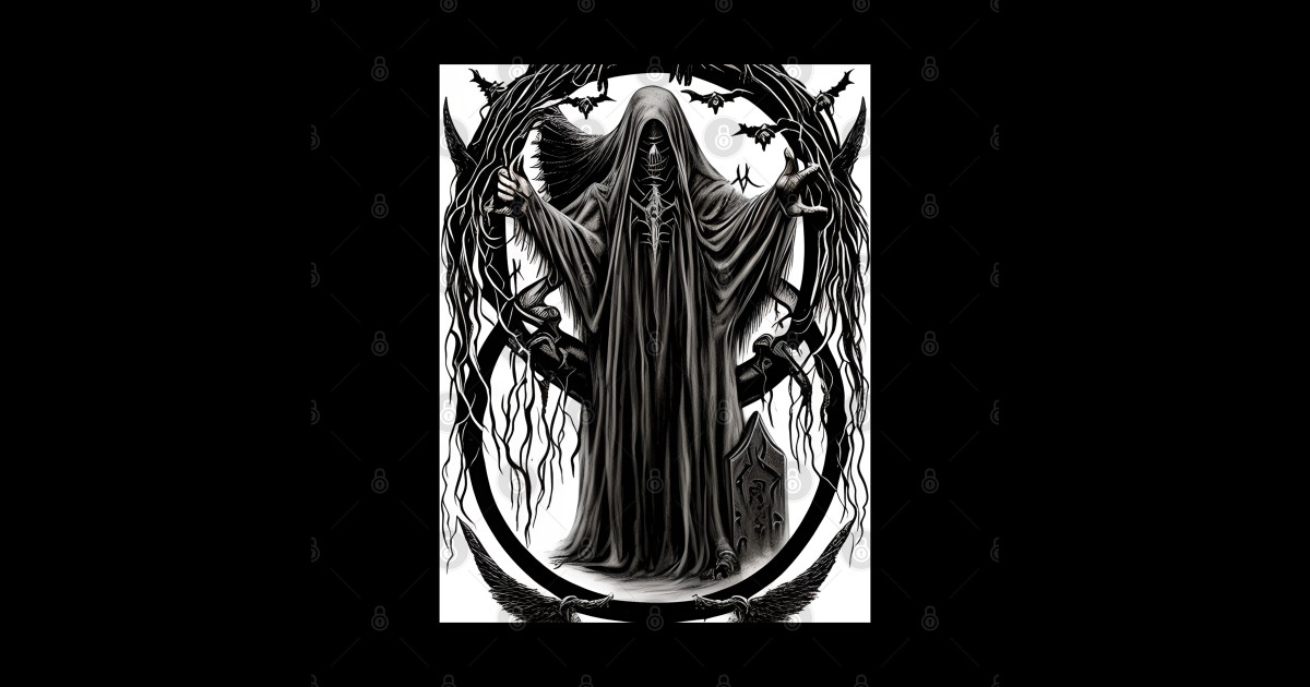 Wizard druid gothic emo dark art - Wizard - Sticker | TeePublic