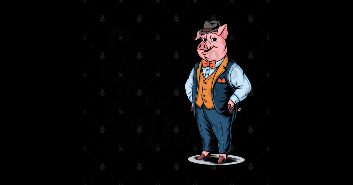 Sow Much Fun – Dapper Pig - Pig - Sticker | TeePublic