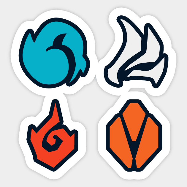 Elemental Dragons - League Of Legends - Sticker | TeePublic