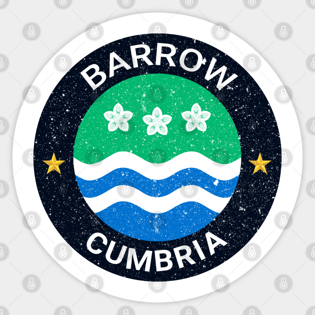 Barrow - Cumbria Flag - Cumbria - Sticker | TeePublic