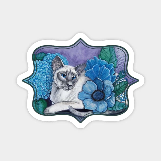 Blue Point Siamese Cat - Blue Point Siamese Cat - Magnet | TeePublic