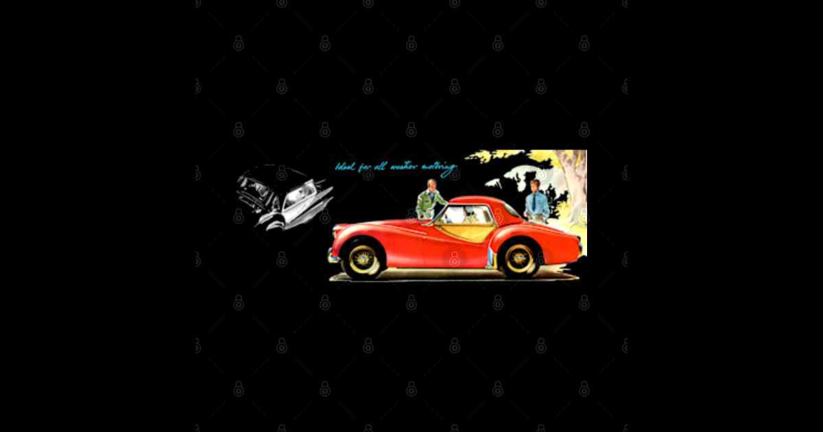 TRIUMPH TR3 - advert - Car - Sticker | TeePublic
