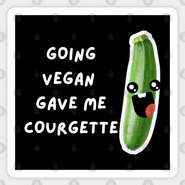 Courgette Funny Vegan Pun - Vegan Pun - Sticker | TeePublic