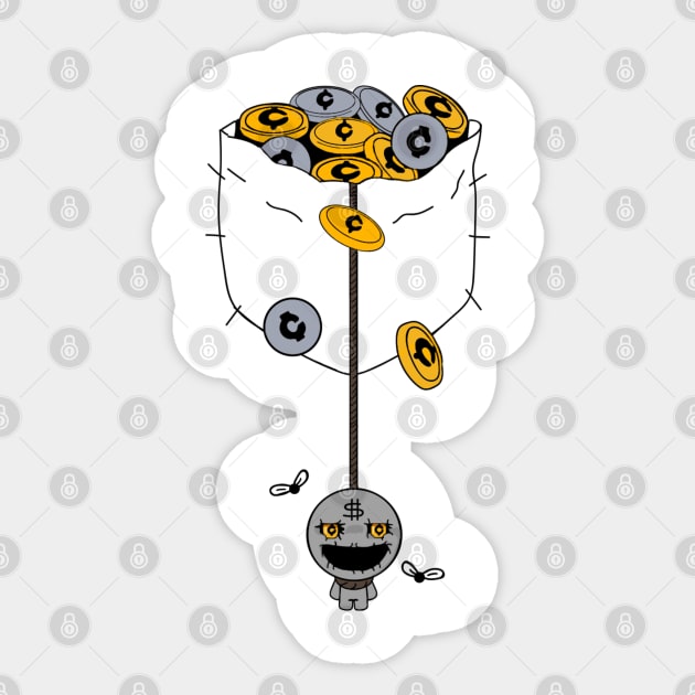 My Pockets are GREEDY - Binding Of Isaac - Sticker | TeePublic