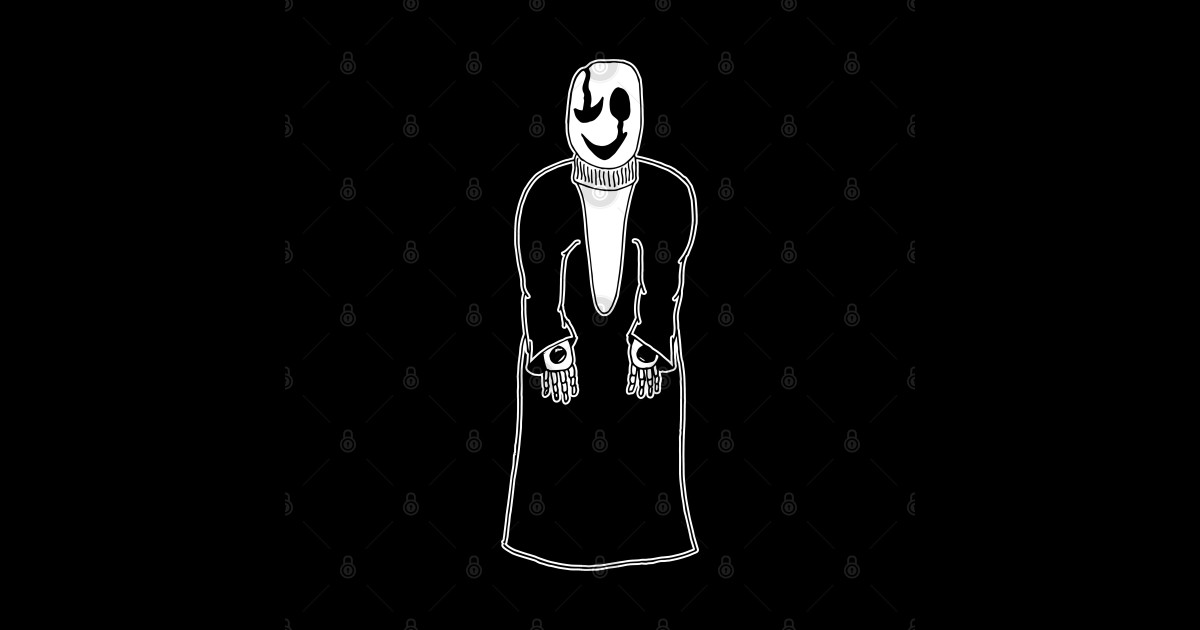 Gaster Undertale Simple Black and White Design - Undertale - Sticker ...
