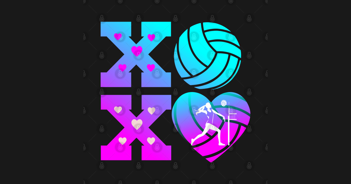 Volleyball XOXO 2025, volleyball is my Valentine, cute valentine ...