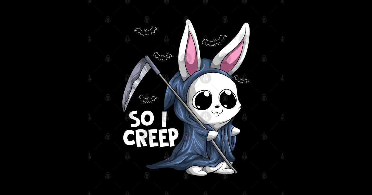 Grim Reaper Rabbit - Kawaii Pastel Goth - Goth - Sticker | TeePublic
