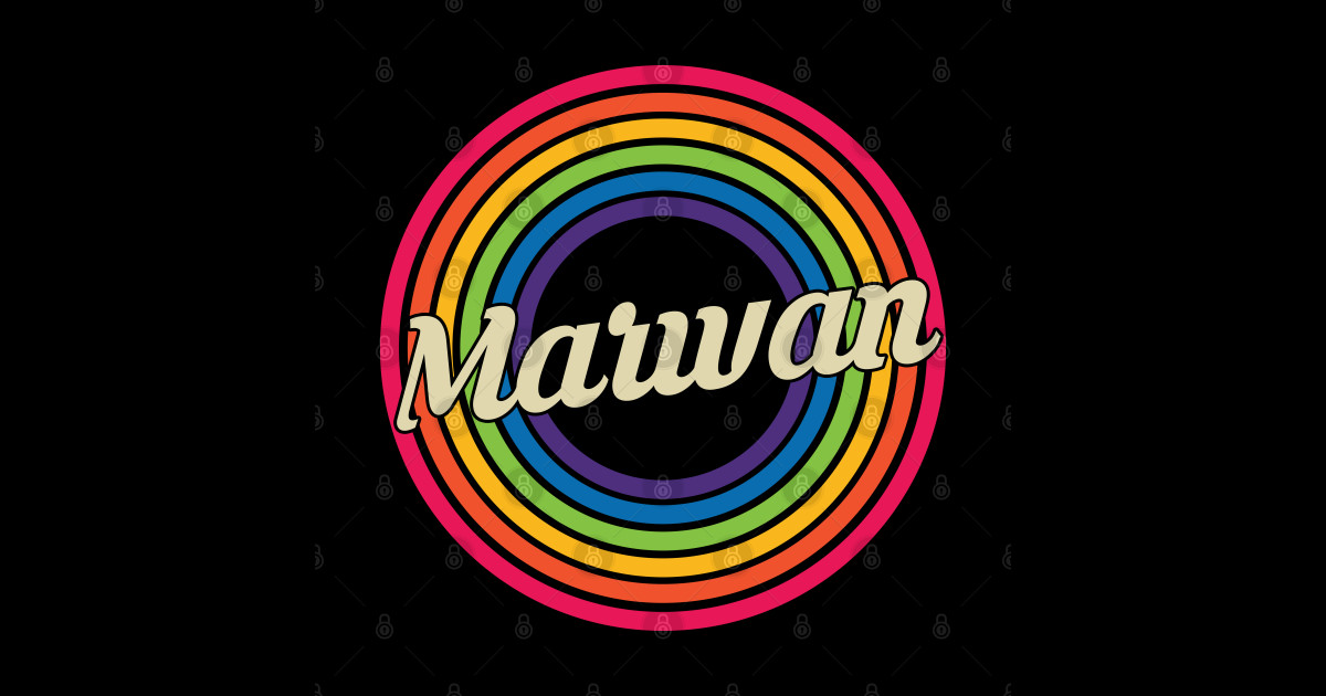Marwan - Retro Rainbow Style - Marwan - T-Shirt | TeePublic