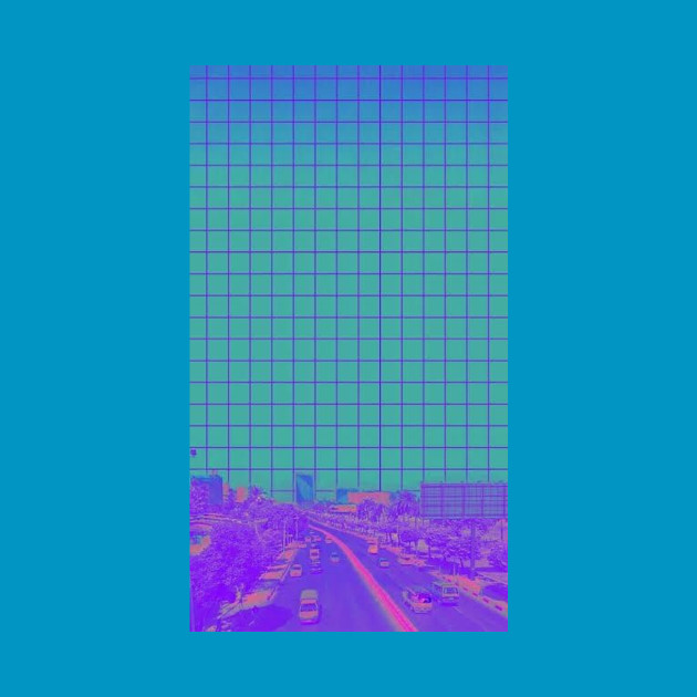 Vaporwave grid - Vaporwave - T-Shirt | TeePublic