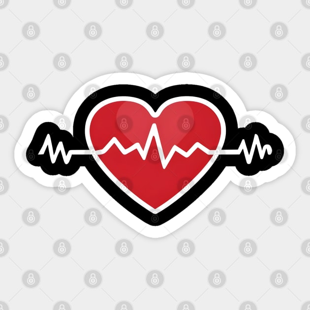 HeartBeat - Heartbeat - Sticker | TeePublic
