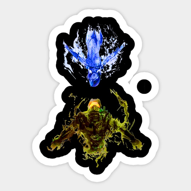Master Chief x Cortana - Halo - Sticker | TeePublic