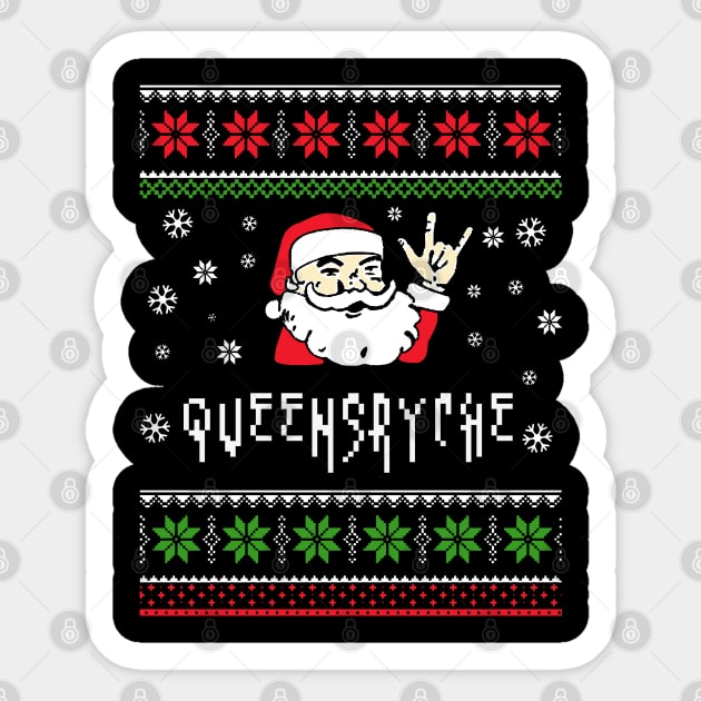 queensryche santa metal - Queensryche - Sticker | TeePublic