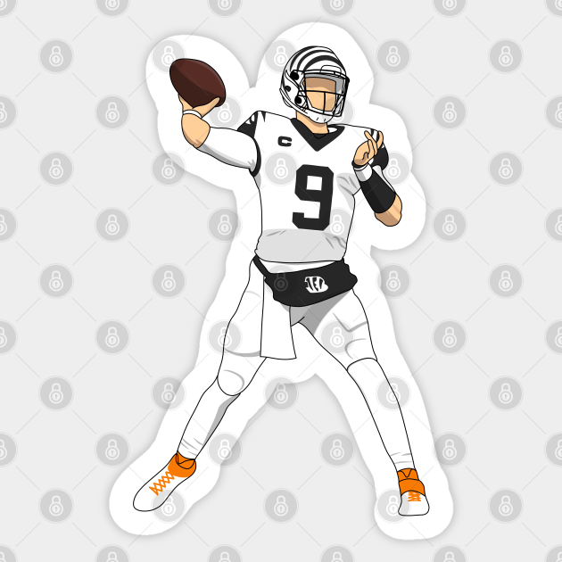 joe cool in white - Joe Burrow - Sticker | TeePublic