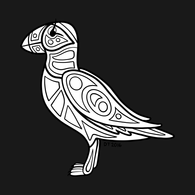 Native Inspired Horned Puffin - Religious - T-Shirt | TeePublic