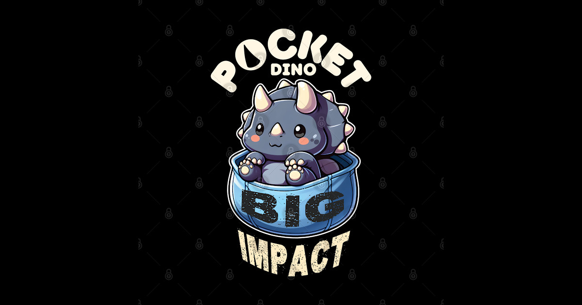 Pocket Triceratops - Pocket Dino Big Impact - Pocket Dinosaur - Sticker ...