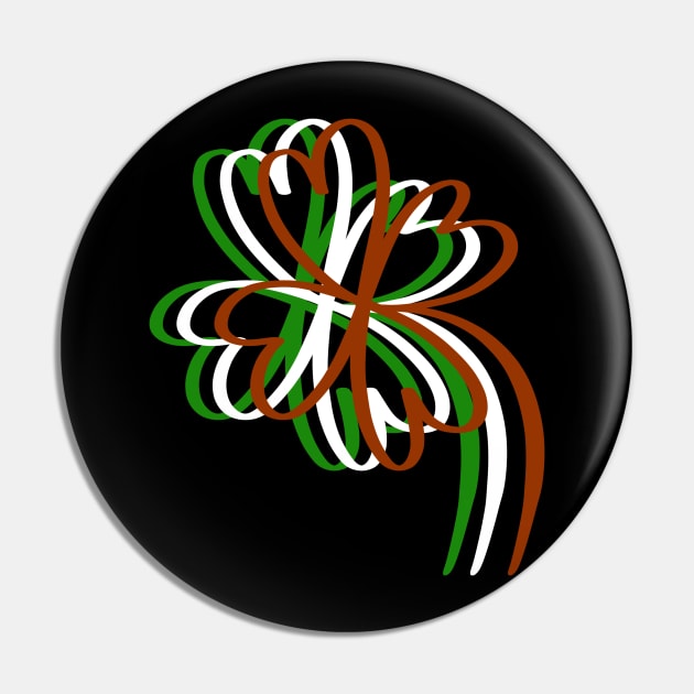 Triple Clover Irish Flag Colors St. Paddy's Day - St Paddys - Pin ...