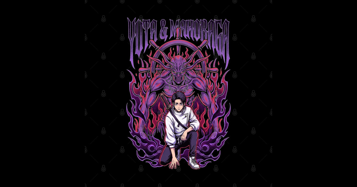 Yuta Okkotsu with Mahoraga Curse Spirit - Yuta Okkotsu - Posters and ...