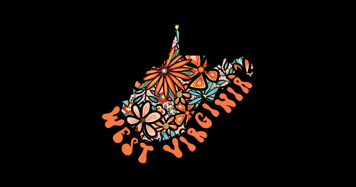 West Virginia State Design | Artist Designed Illustration Featuring ...