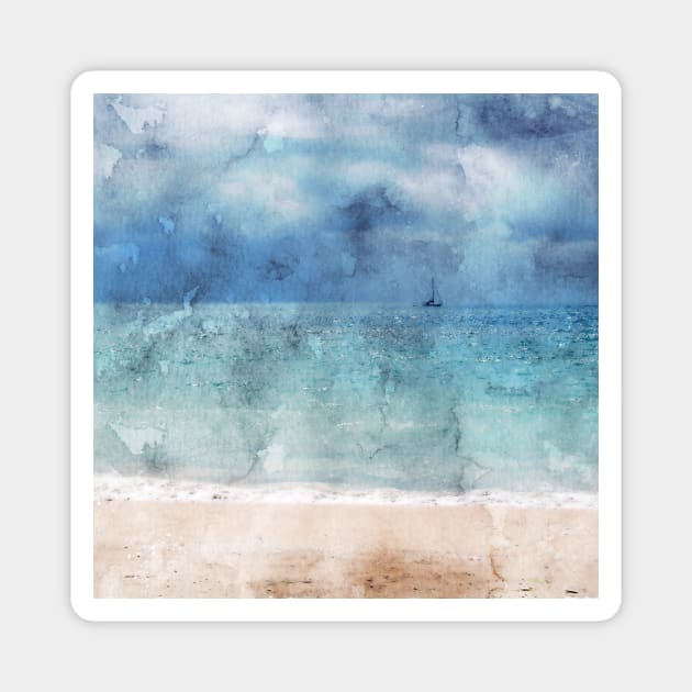 Sail Away - Beach Photo Art - Ocean - Magnet | TeePublic