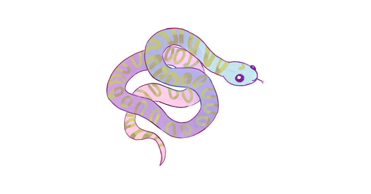 Cute watercolor snake - Stay Back - T-Shirt | TeePublic