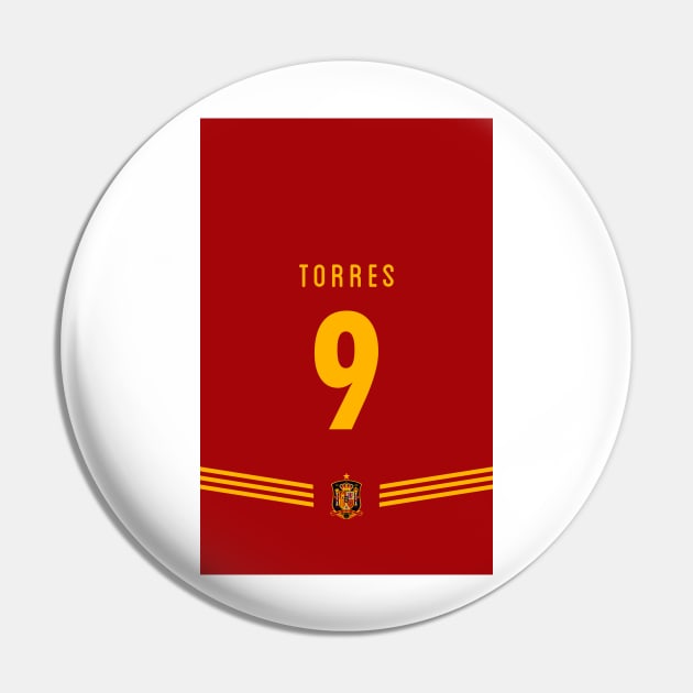 Torres 9 - Fernando Torres - Pin | TeePublic