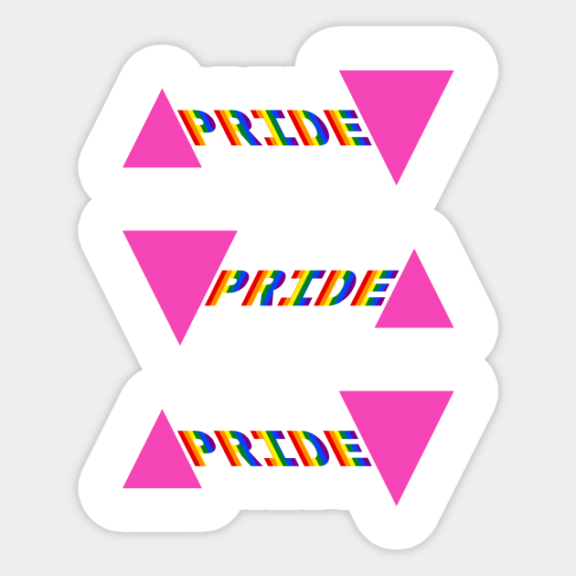Pink Triangle Pride Multi - Pink Triangle Pride Multi - Sticker | TeePublic
