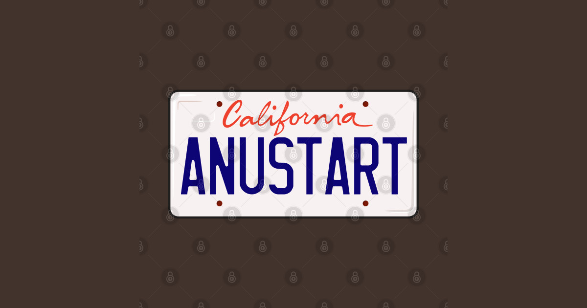 Tobias Funke Anustart A New Start License Plate - Arrested Development ...