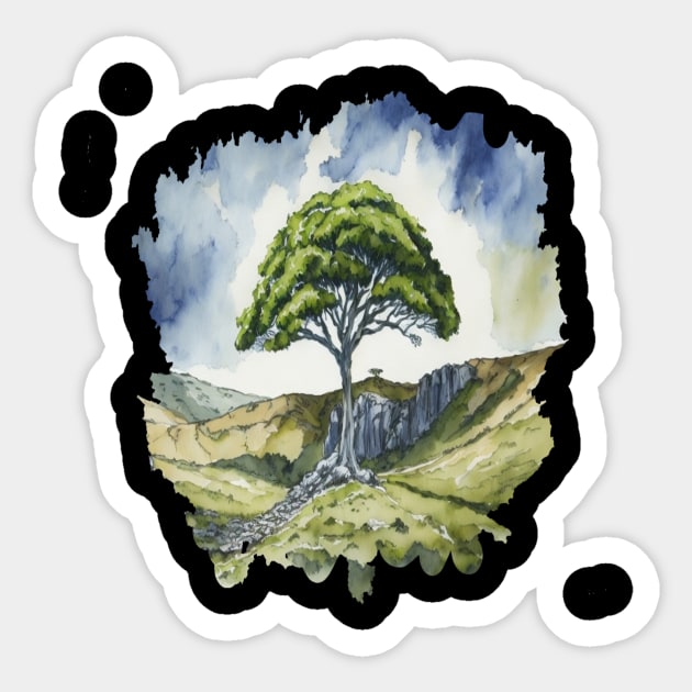 sycamore gap tree - Sycamore Gap - Sticker | TeePublic