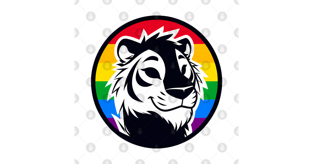 LGBTQ Pride Tiger Anthro Furry Rainbow Logo - Furry - T-Shirt | TeePublic