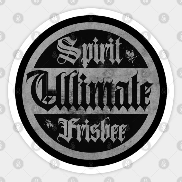 Ultimate Frisbee Spirit BW - Ultimate Frisbee - Sticker | TeePublic