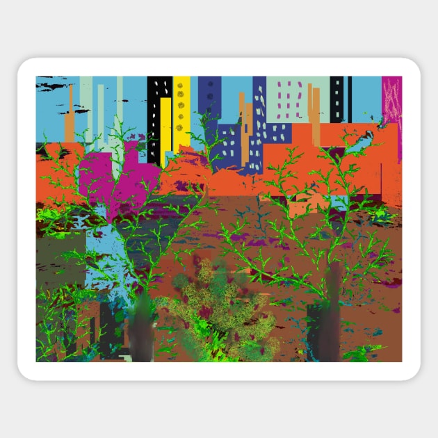 In town - Urban - Sticker | TeePublic