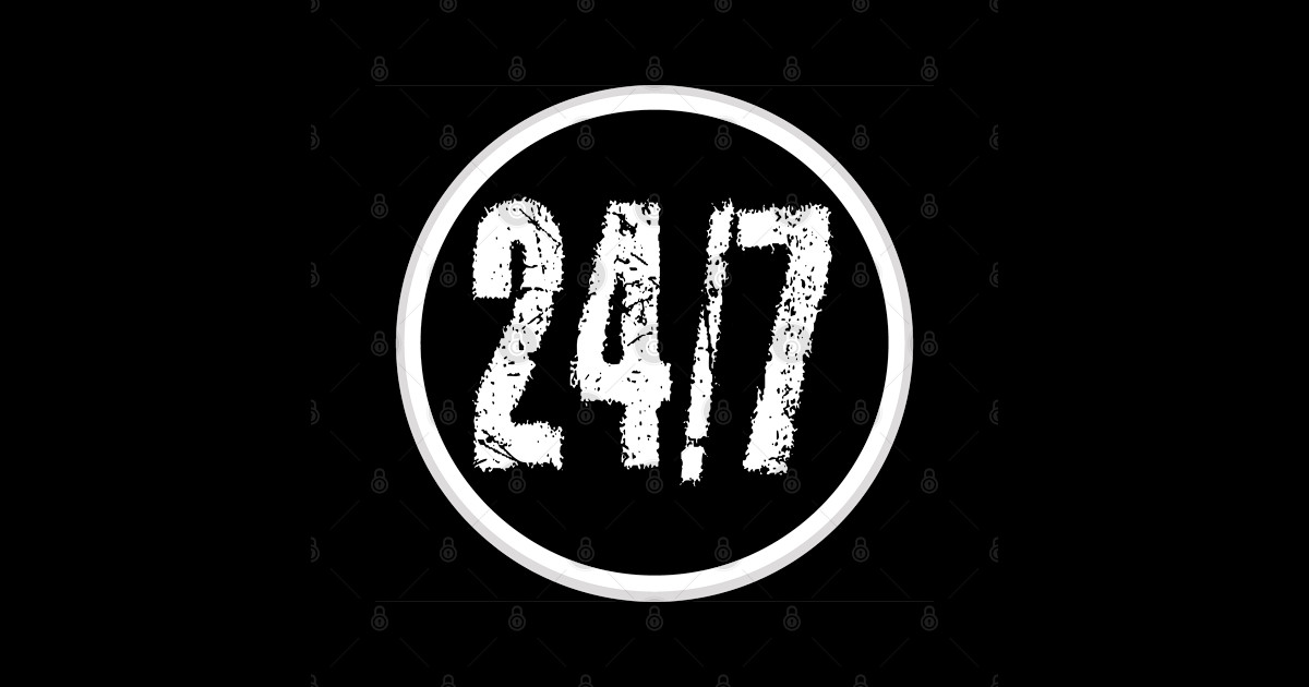 Workaholic Funny 24/7 Non Stop Work Humor - Funny Workaholic 24 7 ...