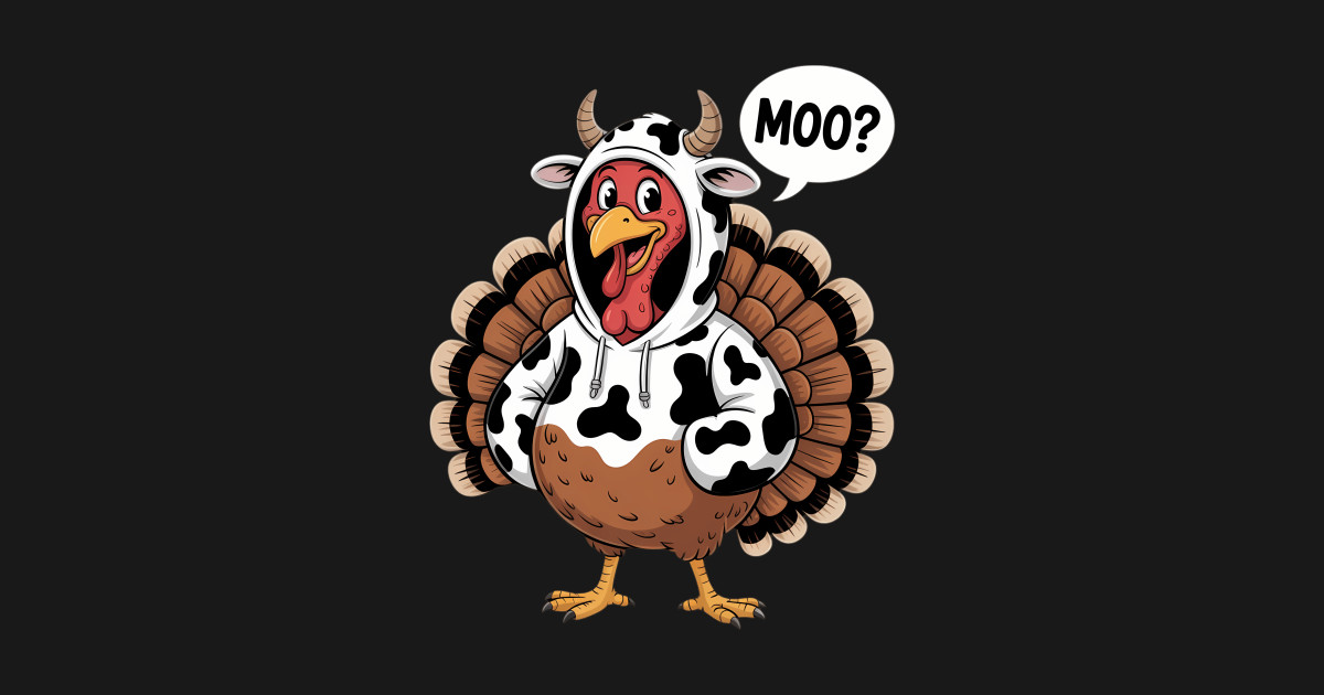 Turkey Moo Thanksgiving - Turkey Moo Thanksgiving - T-Shirt | TeePublic