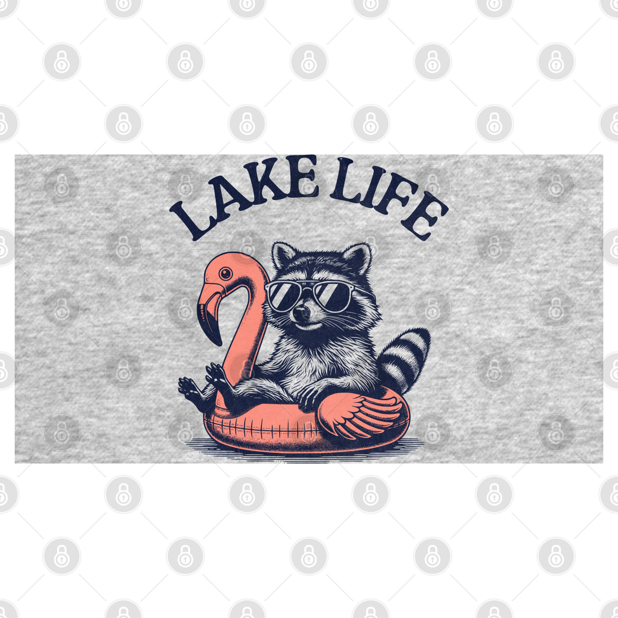 Lake LIfe Floating Raccoon - Lake Life Floating Raccoon - T-Shirt ...