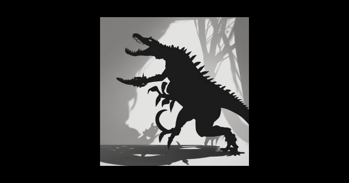 Alligator Shadow Silhouette Anime Style Collection No. 102 - Digital ...