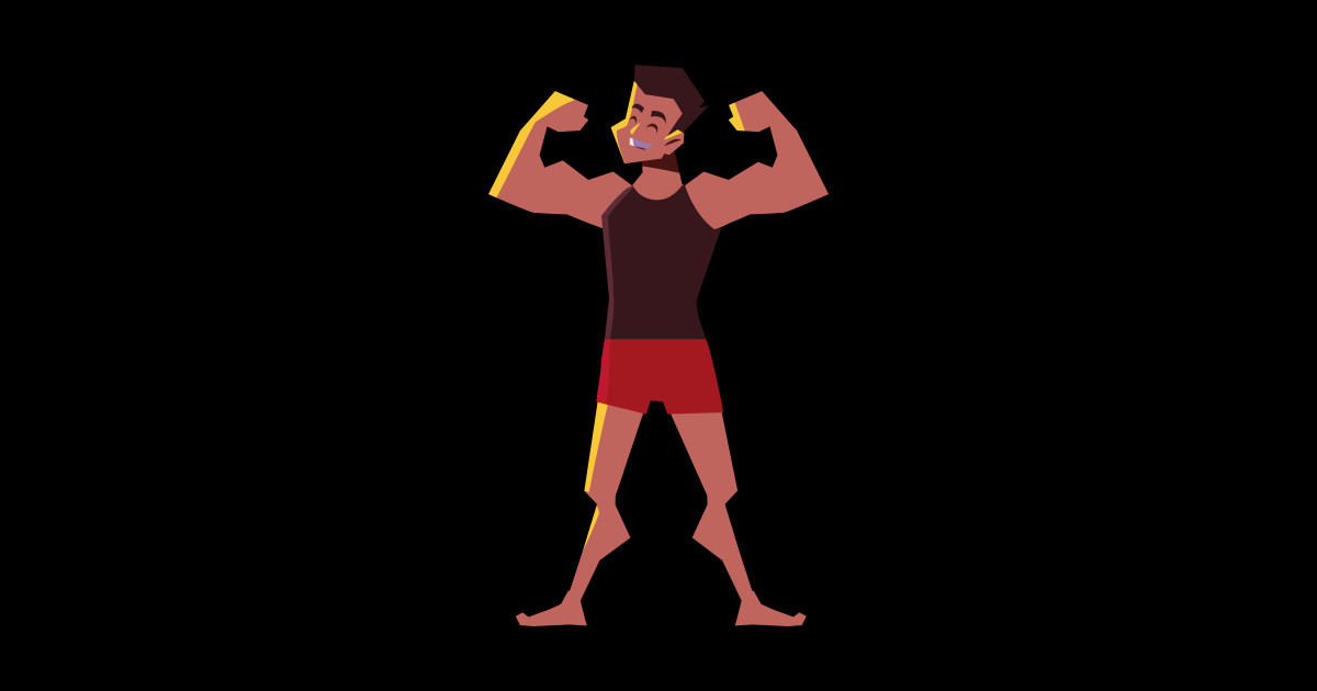 Muscle man - Muscle Guy - Sticker | TeePublic