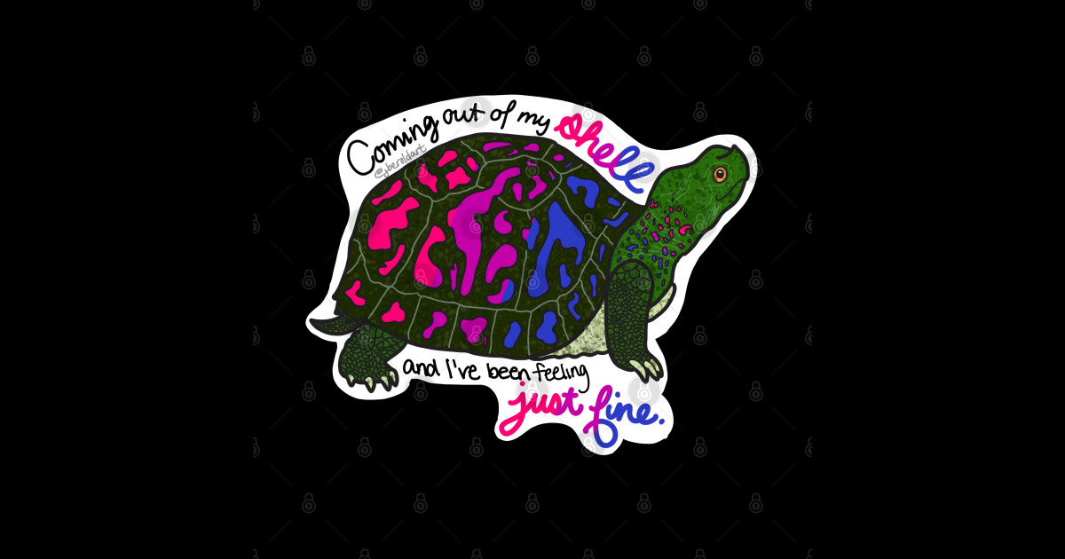 Bisexual Pride Turtle - Turtle - Sticker | TeePublic