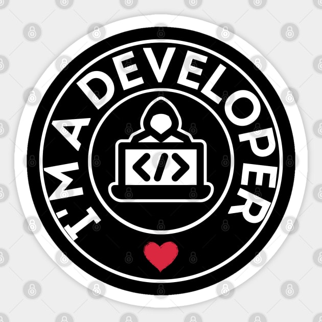 I am a developer - Developer - Sticker | TeePublic