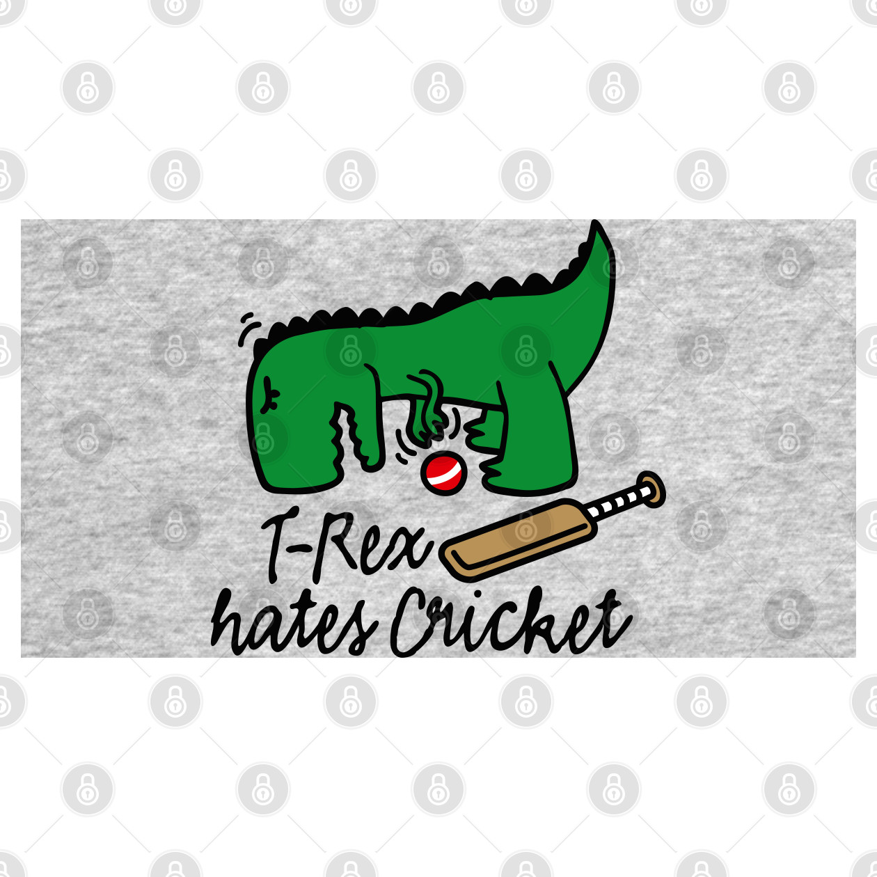 T-Rex hates cricket dinosaur cricket player - Cricket - T-Shirt | TeePublic