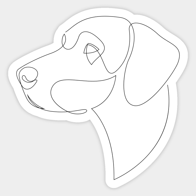 Deutsch Kurzhaar - GSP - one line dog - Gsp - Sticker | TeePublic