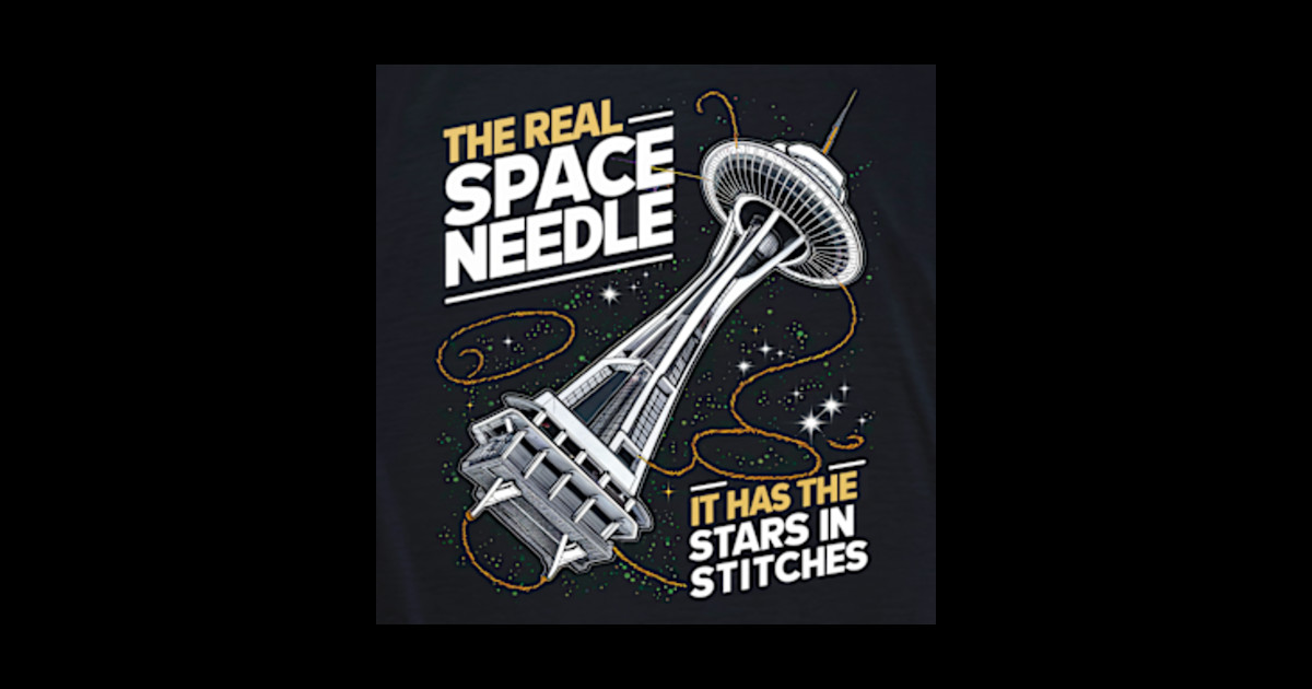 The real needle - Space Needle - Sticker | TeePublic