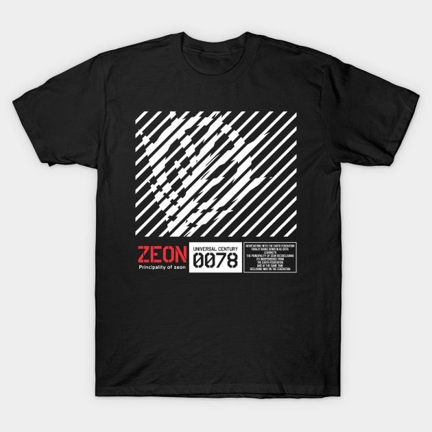 ZEON stripes - Gundam - T-Shirt | TeePublic